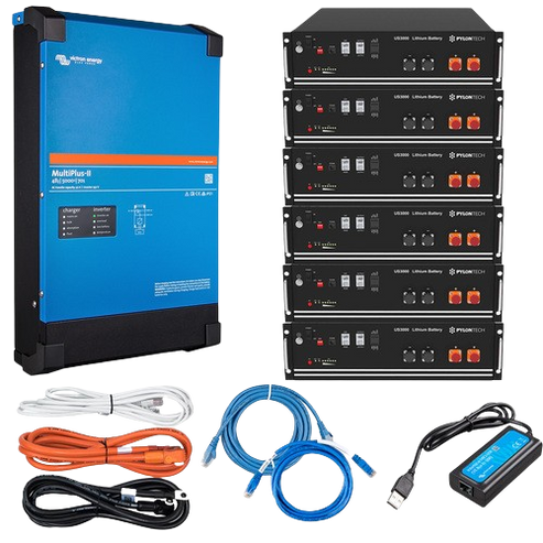 Pylontech 21kWh / Victron 10kVa Inverter Charger Off-Grid Starter Bund