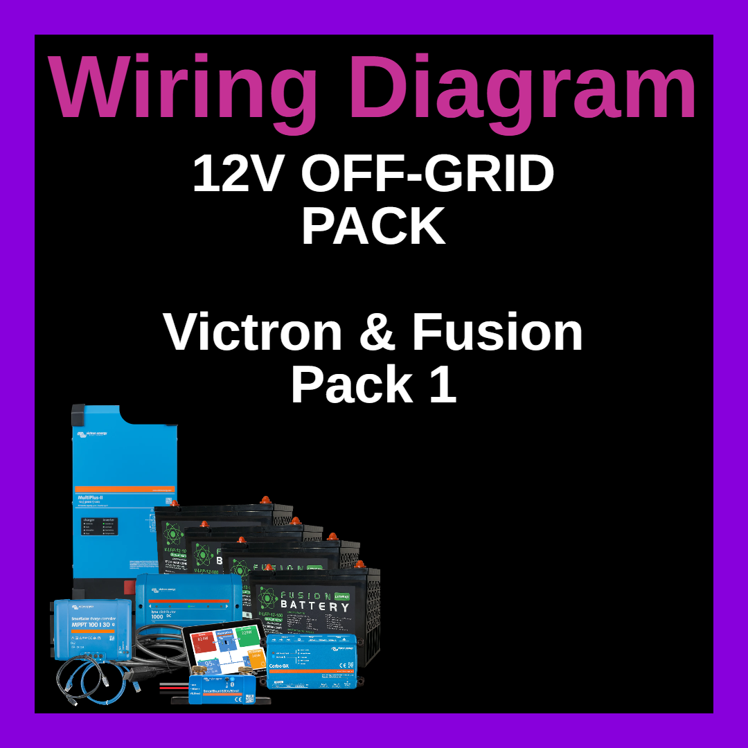 Wiring Diagram - 12v Off-Grid Pack | Victron & Fusion Pack 1